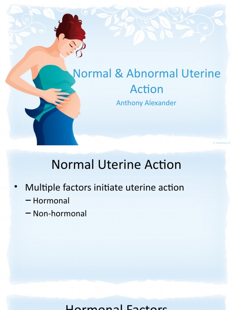 Normal & Abnormal Uterine Action | PDF | Childbirth | Uterus