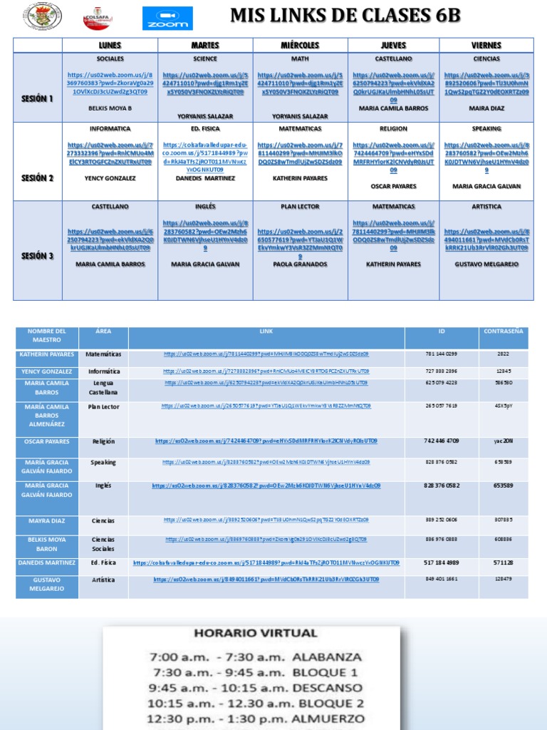 Link de Mis Clases - 6B A Partir de Julio | PDF | Business | Computing ...