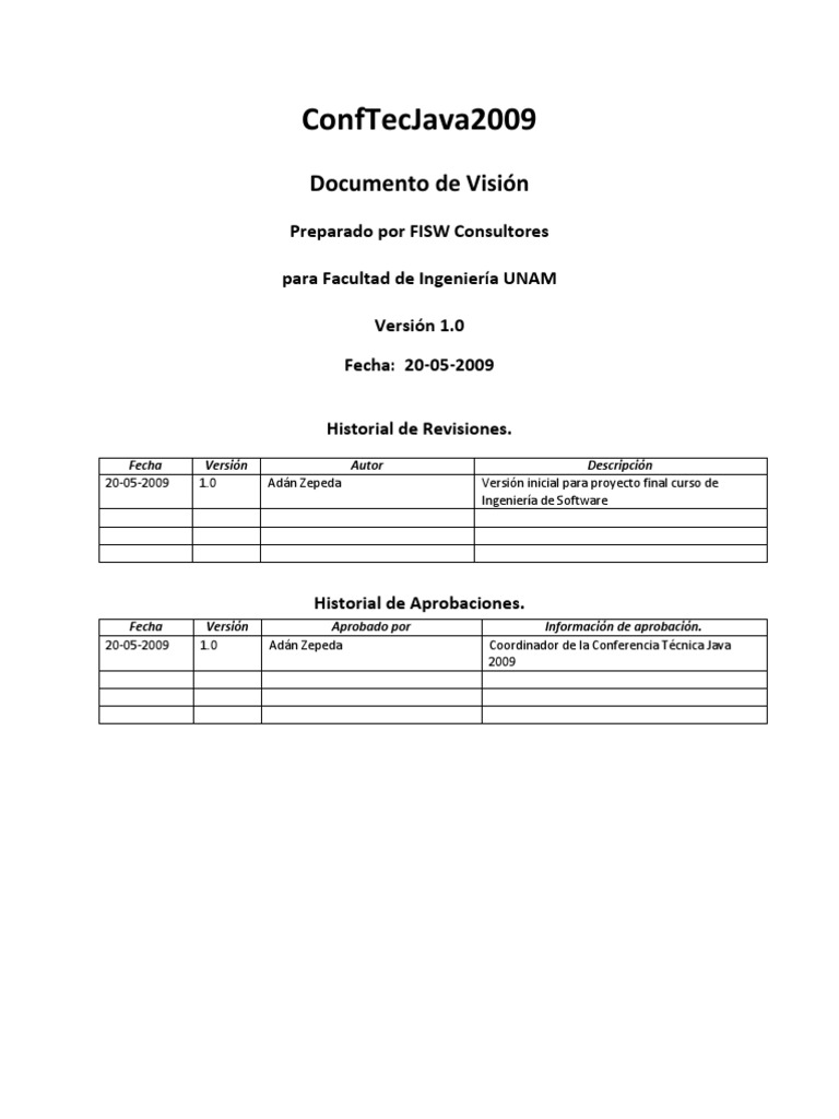 Documento Vision Conf Tec Java 2009 | PDF | Software | Internet