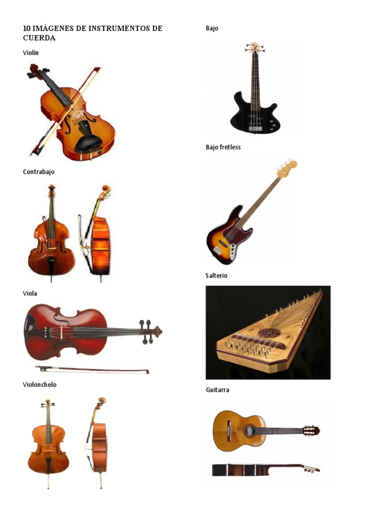 10 Imágenes de Instrumentos de Cuerda | PDF