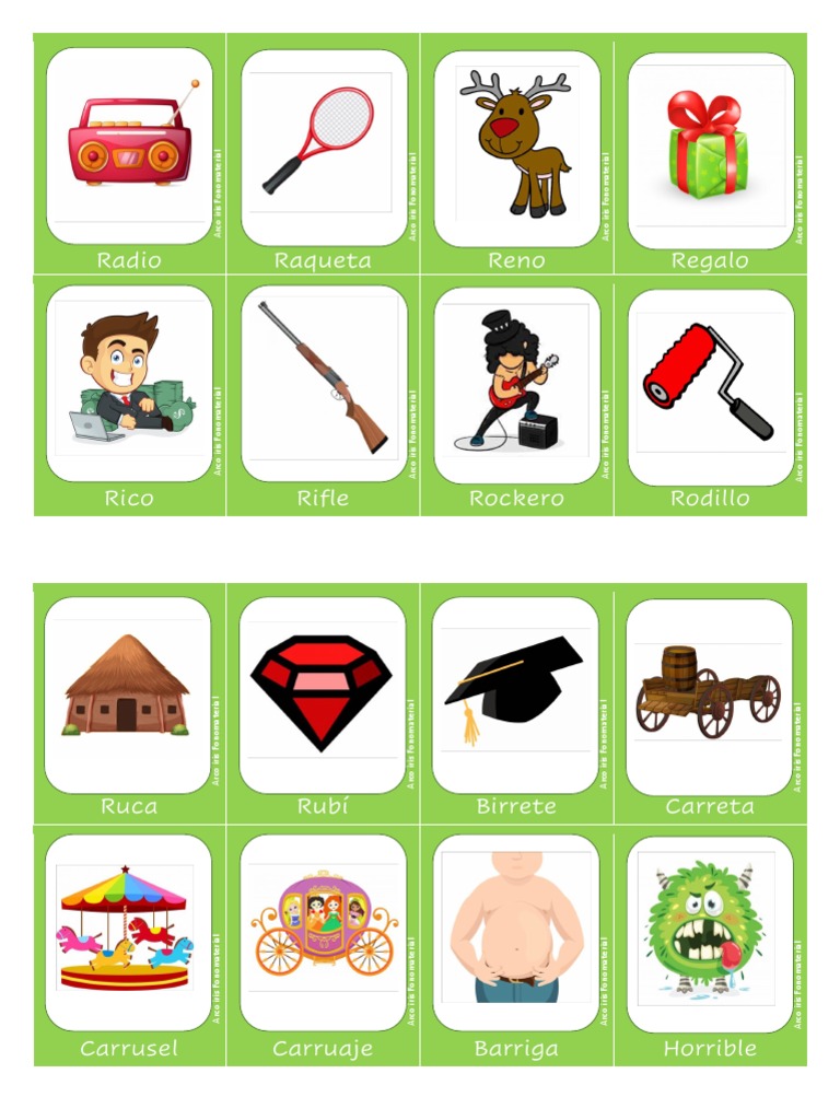 Flash Card Sonido RR | PDF