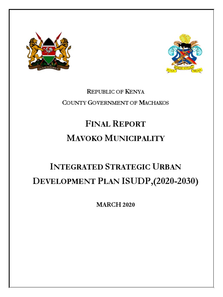MAVOKO ISUDP Final Report | PDF | Infrastructure | Nairobi