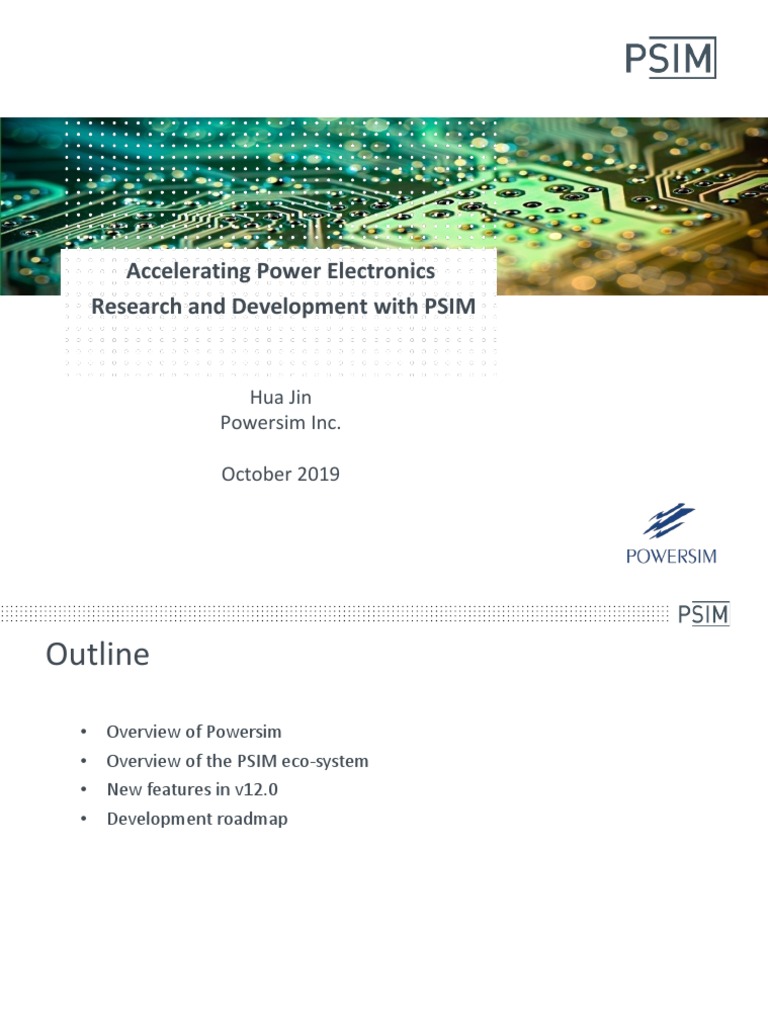 PSIM v12.0 Features for Power Electronics | PDF | Spice | Power Inverter