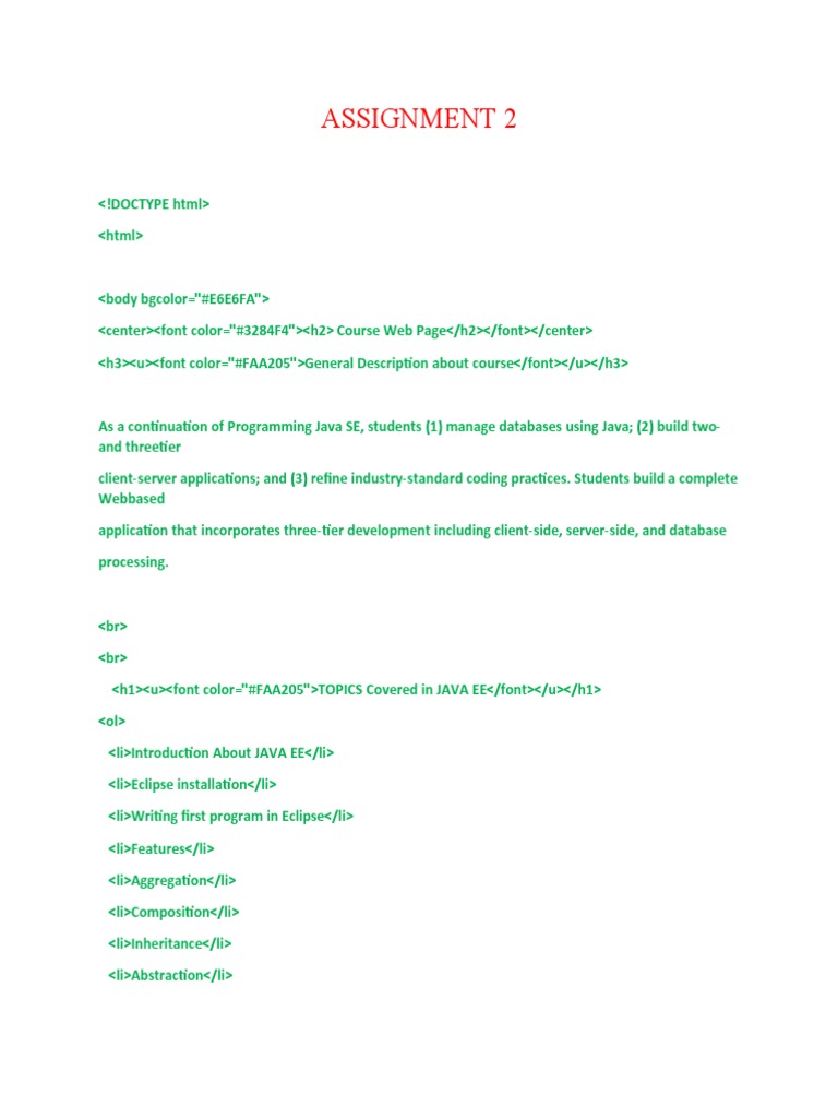 Java Assignment 2 | PDF | Java (Programming Language) | Class (Computer Programming)