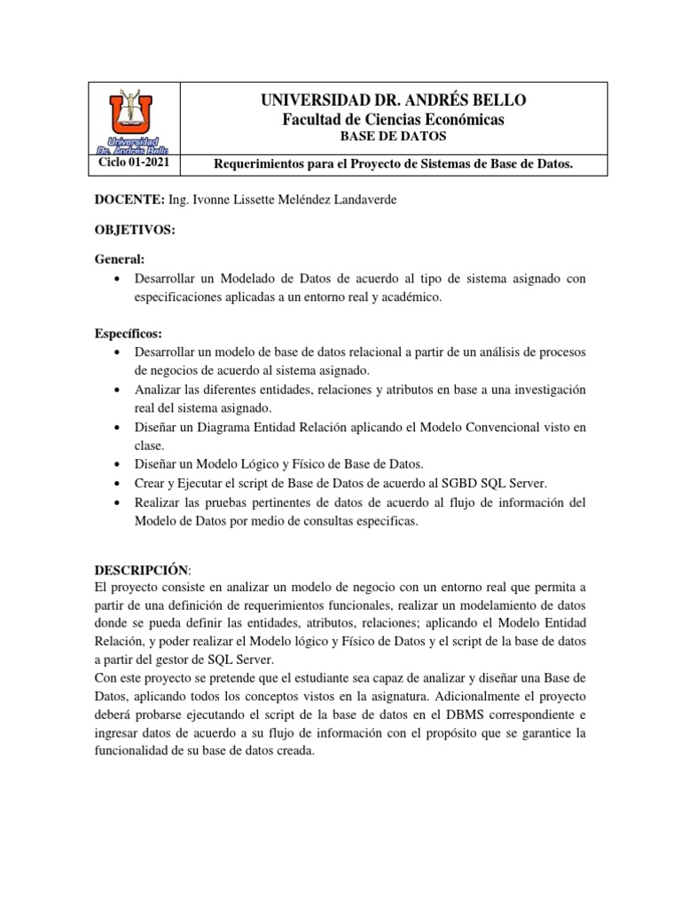 Proyecto de Base de Datos Académico | PDF | SQL | Bases de datos