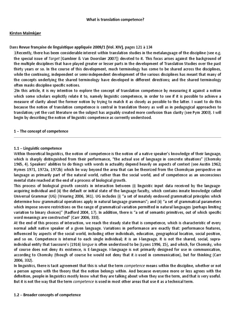Understanding Translation Competence | PDF | Multilingualism ...