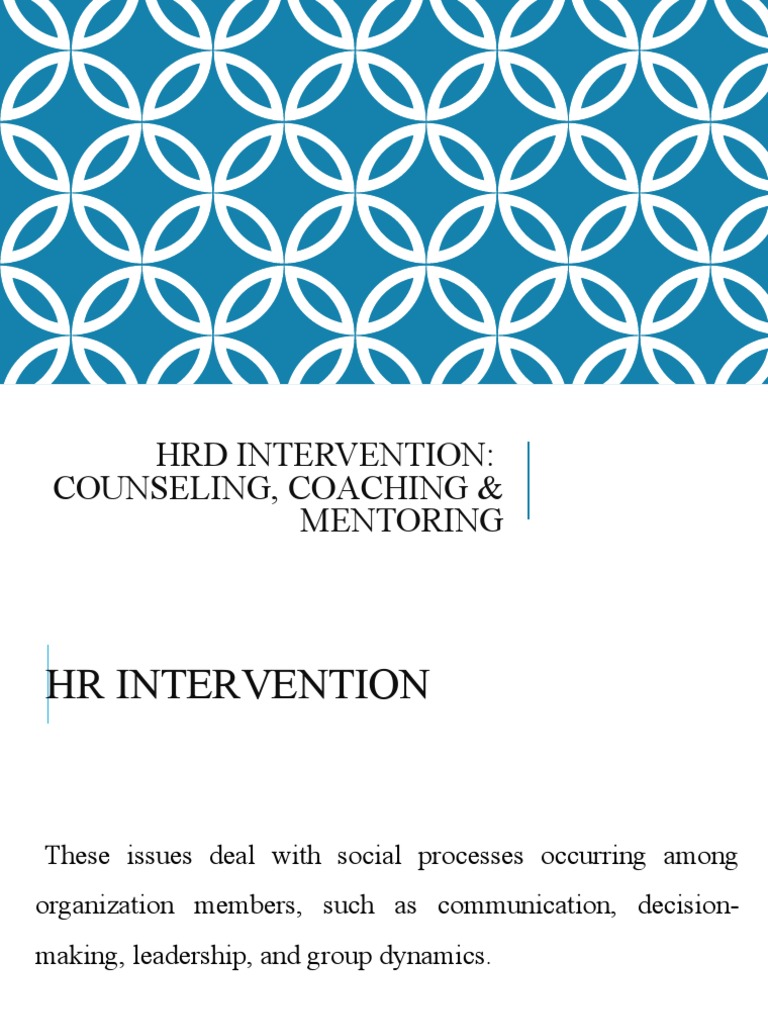 HRD Intervention: Counseling, Coaching & Mentoring | PDF | Mentorship ...