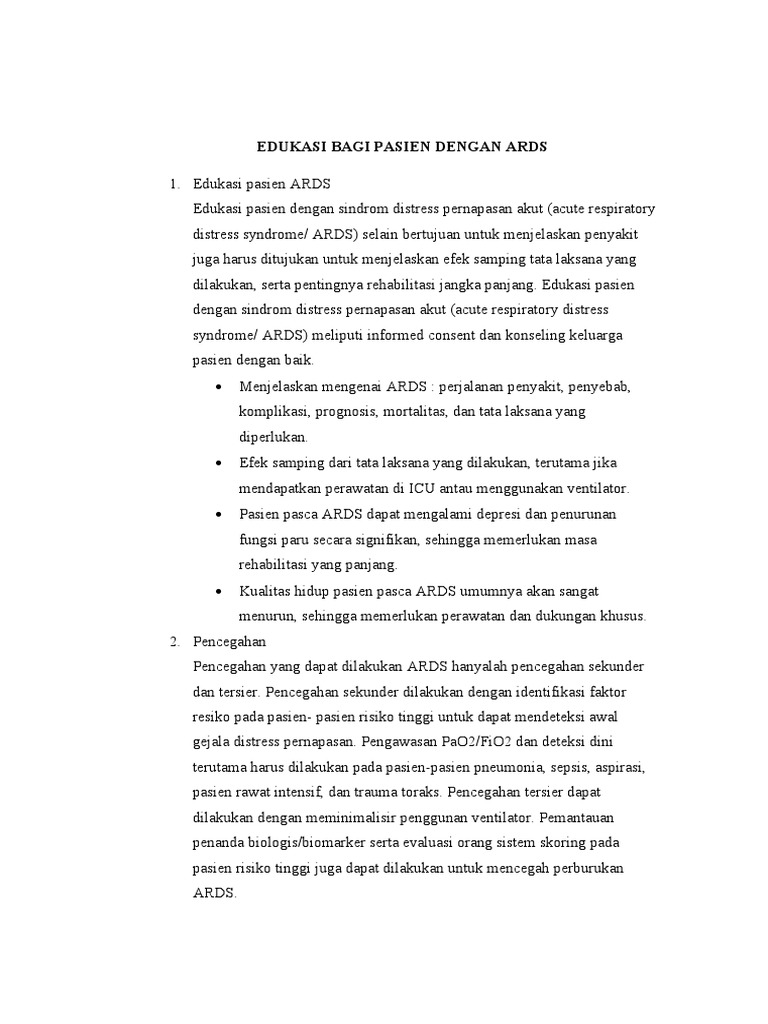 Sap Dan Edukasi Ards | PDF | Karier & Perkembangan