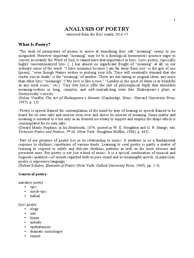 Tools For The Analysis of POETRY | PDF | Metre (Poetry) | Poetry