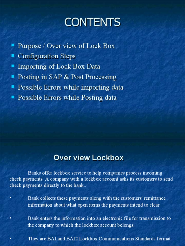 Lockbox Configuration and Import Guide | PDF | Cheque | Payments