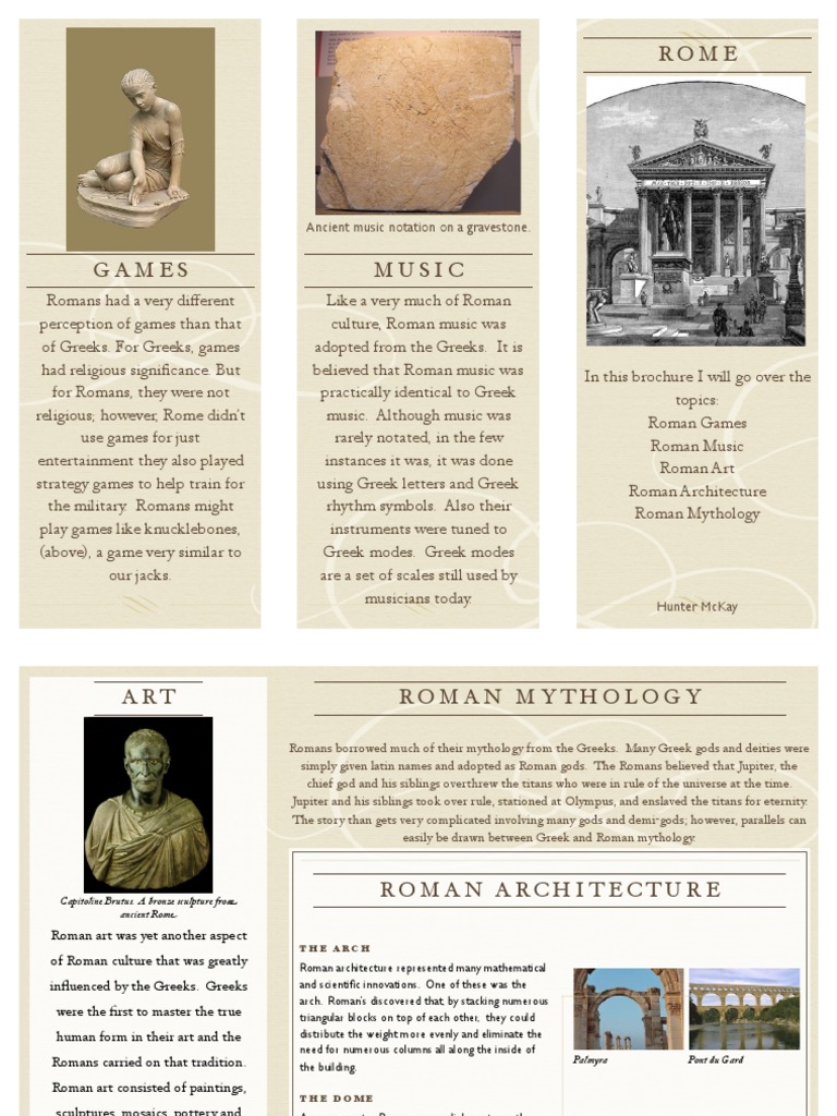 Roman Brochure | PDF | Ancient Rome | Deities