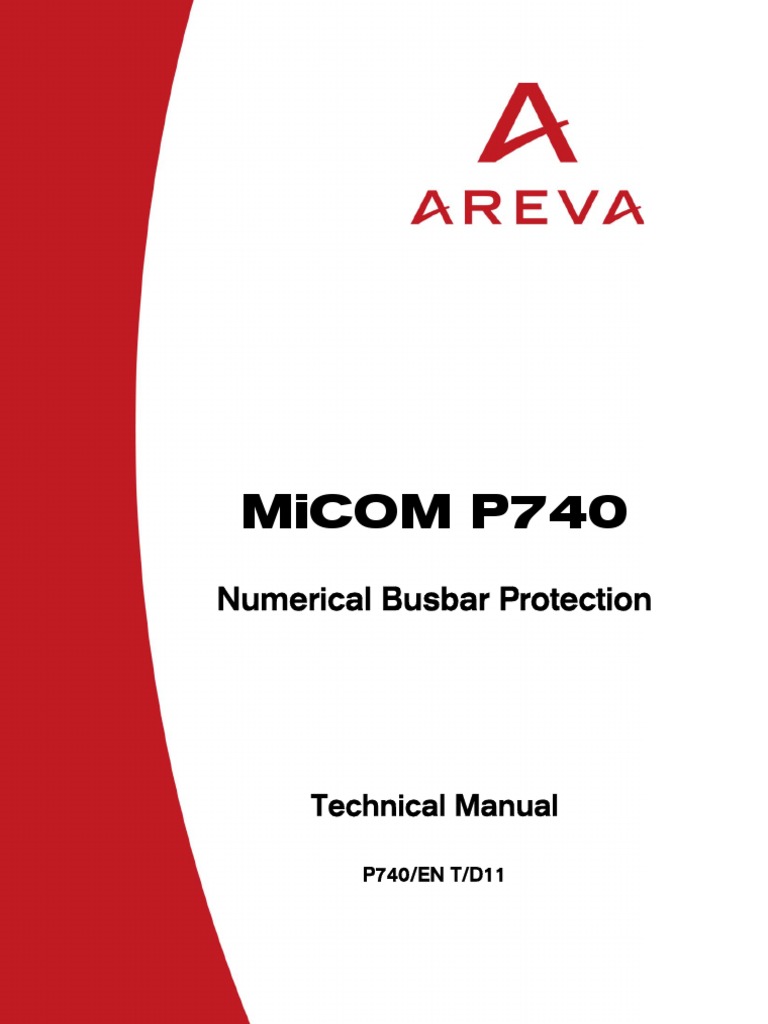 Micom P740: Numerical Busbar Protection | PDF | Capacitor | Relay