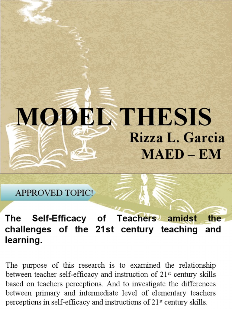 Model Thesis: Rizza L. Garcia Maed - em | PDF | Self Efficacy | Teachers