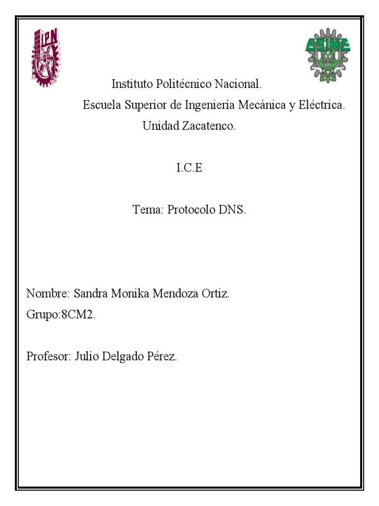 Protocolo DNS | PDF | sistema de nombres de dominio | Modelo osi