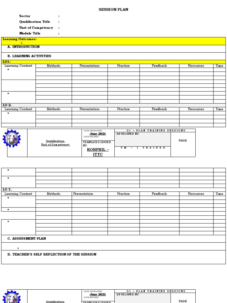 Session Plan Template | PDF