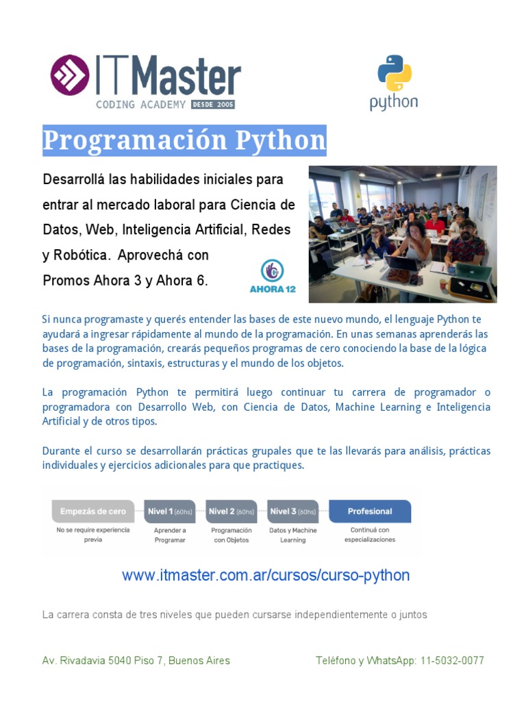 Programación Python - Temario | PDF | Lenguaje de programación | Python (lenguaje de programación)