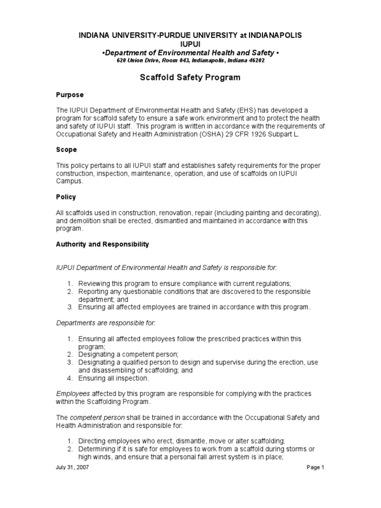 Scaffold Safety | PDF | Scaffolding | Occupational Safety And Health