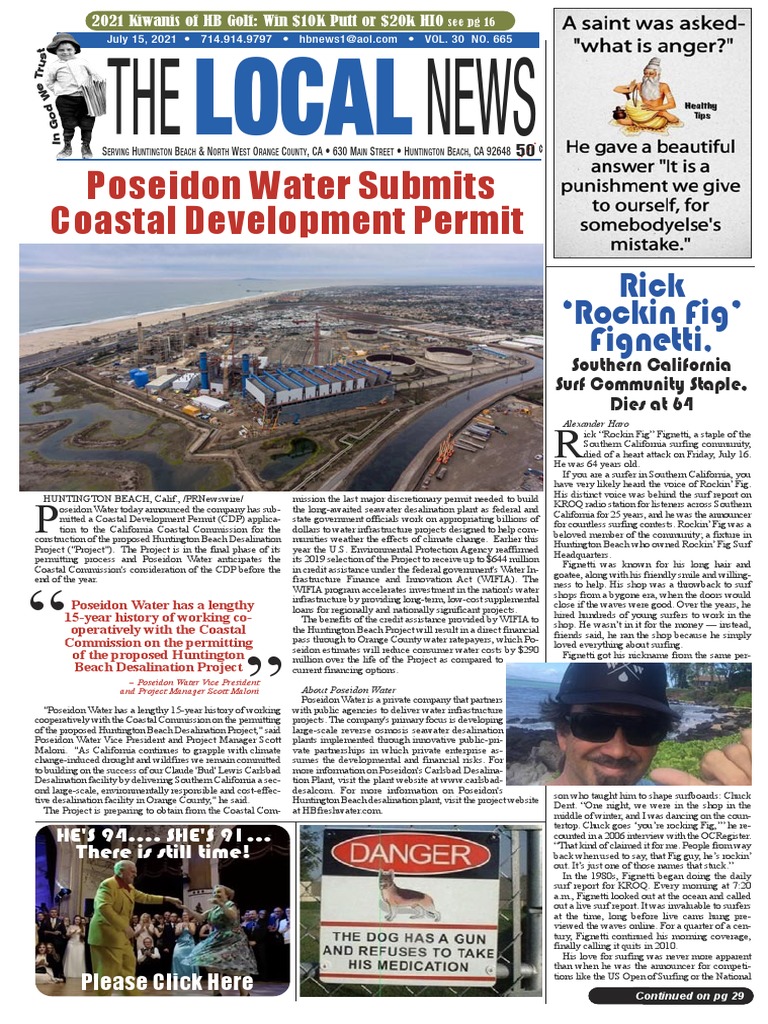 The Local News, July 15, 2021 W/ Website Links | PDF | Sunscreen | Wellness