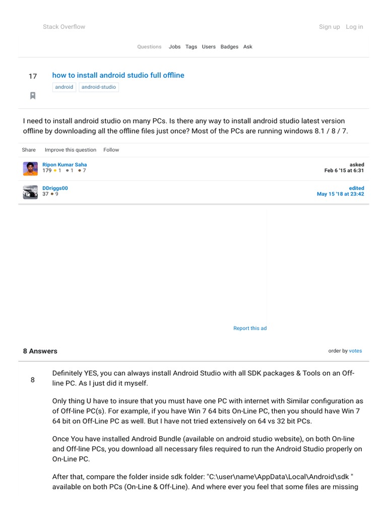 Installing Android Studio Offline: A Step-by-Step Guide | PDF | Android ...