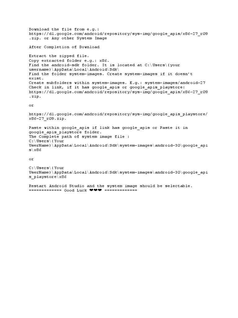 Android Studio - System Image Offline | PDF