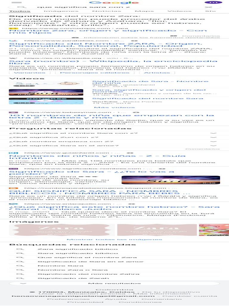 Que Significa Sara Con Z - Buscar Con Google | PDF | Sarah | Idiomas