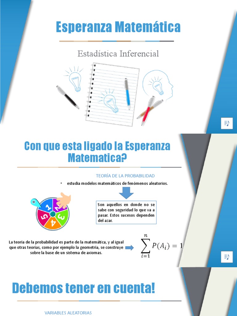 Esperanza Matemática | PDF | Valor esperado | Teoría de probabilidad