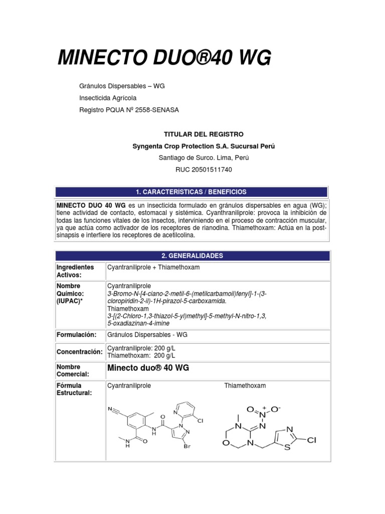 Pe Ficha Tecnica Minecto Duo | PDF