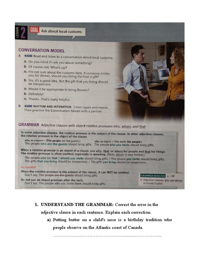 Lesson 2 Ask About Local Customs | PDF