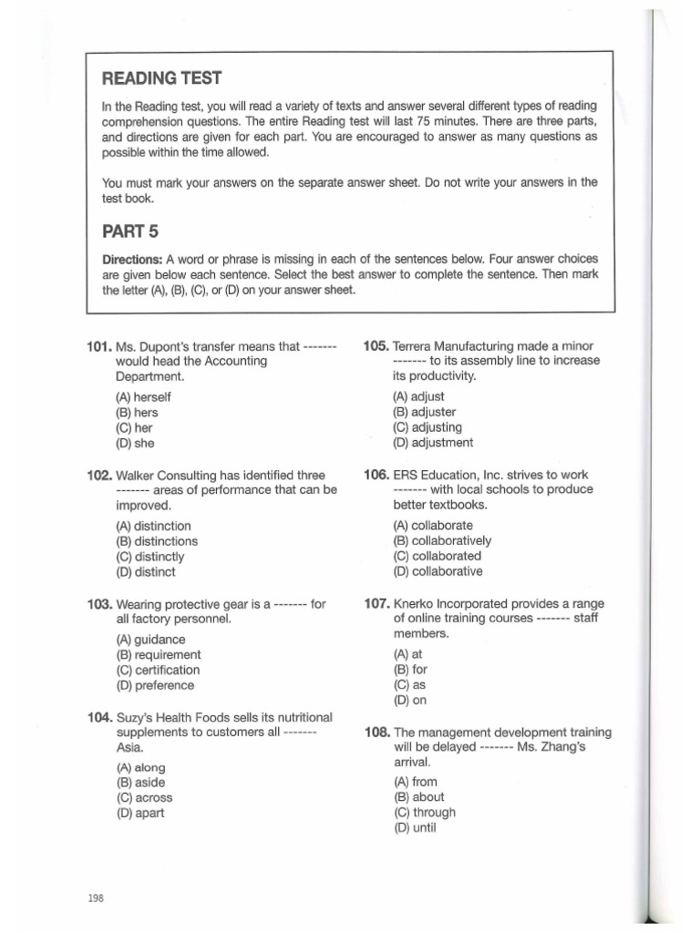 100 Câu Reading | PDF