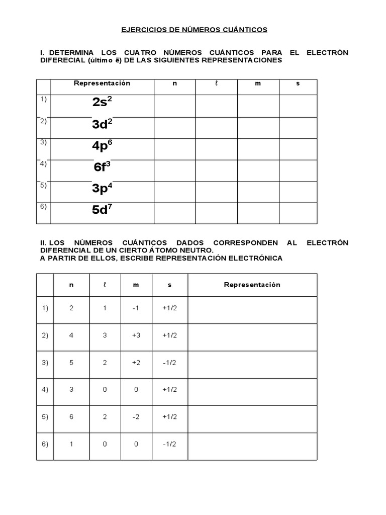 Actividad N°1-Números Cuánticos | PDF
