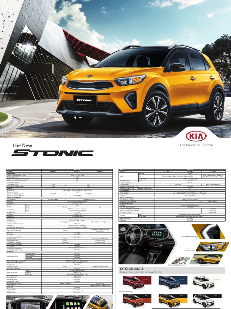 FA KIA Stonic Brochure v4 | PDF | Vehicle Industry | Manufactured Goods