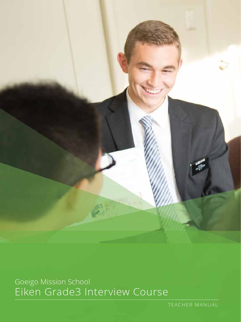 Eiken Grade 3 Interview Teacher Manual | PDF | Interview | Question