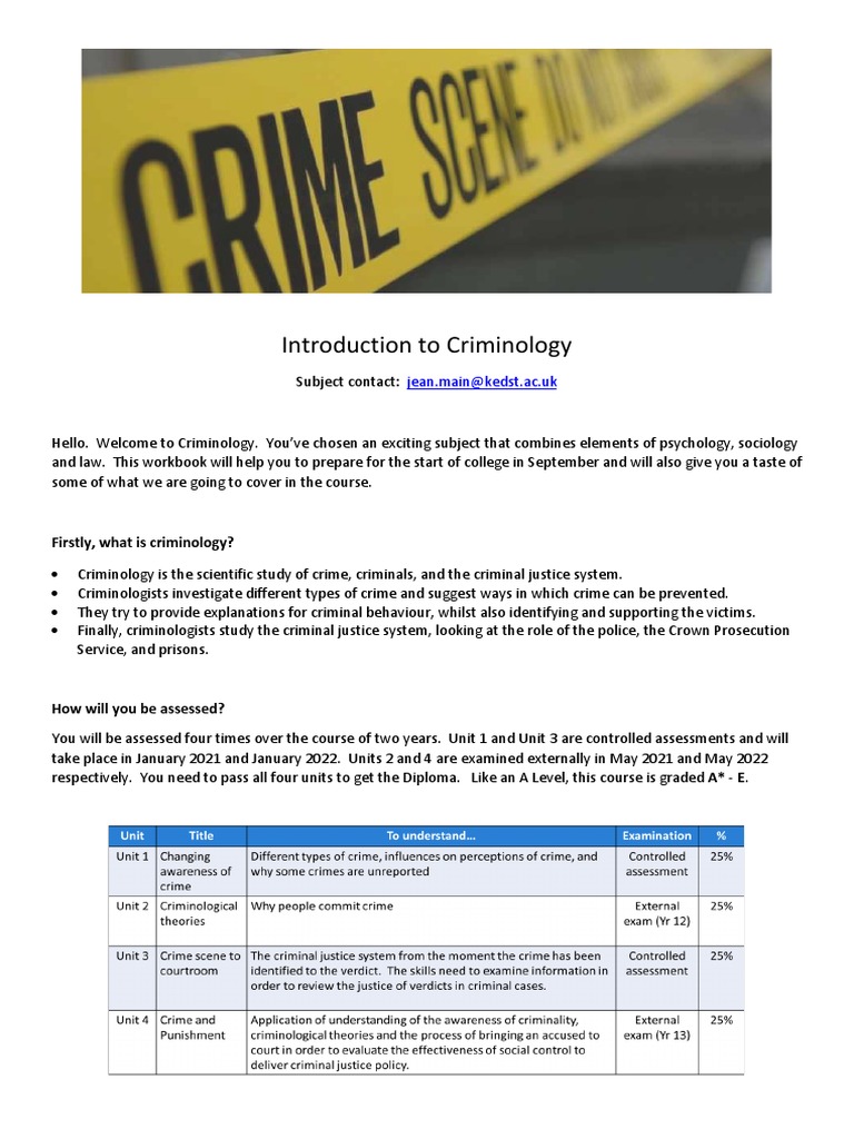 Introduction to Criminology Overview | PDF | Criminology | Crimes