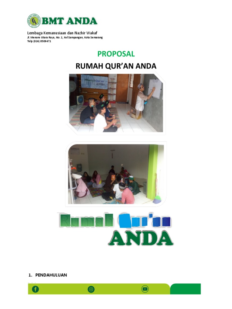 Contoh Proposal Rumah Qur'an ANDA | PDF