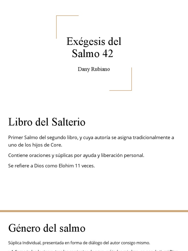 Salmos 42 | PDF | Salmos | Contenido bíblico
