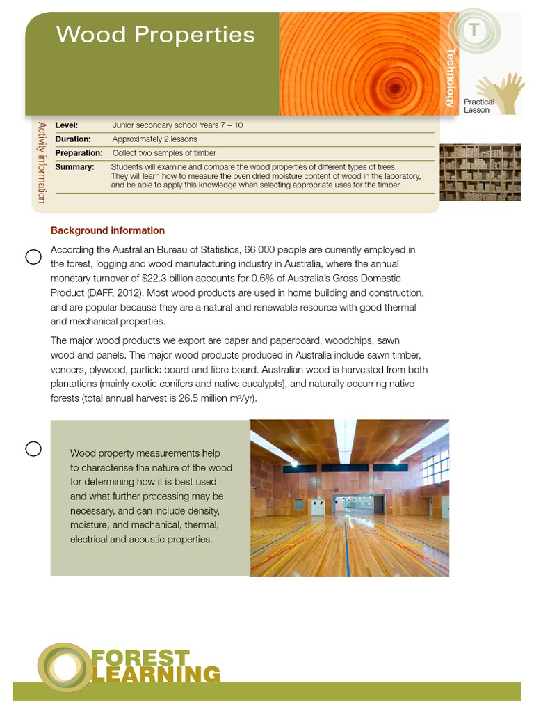 Wood Properties: Background Information | PDF | Wood | Lumber