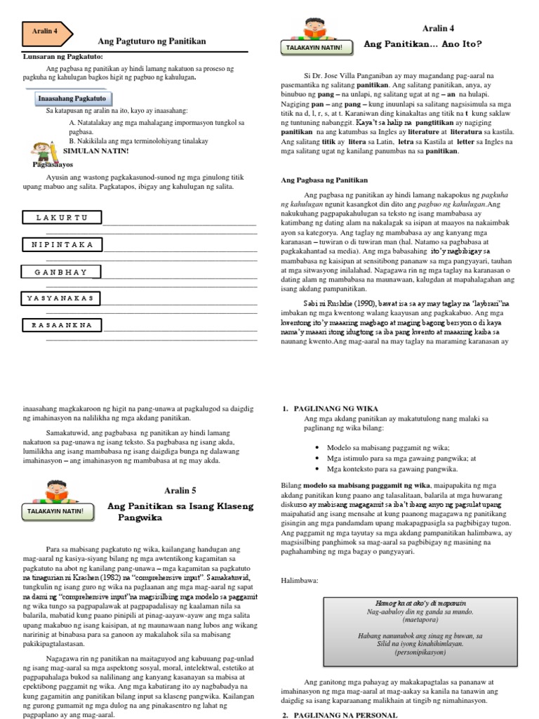 Aralin 4-8 Diskurso | PDF