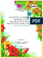 Accomplishment Report in SBFP | PDF | Nutrition | Diet & Nutrition