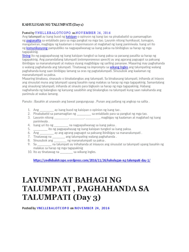 Talumpati | PDF
