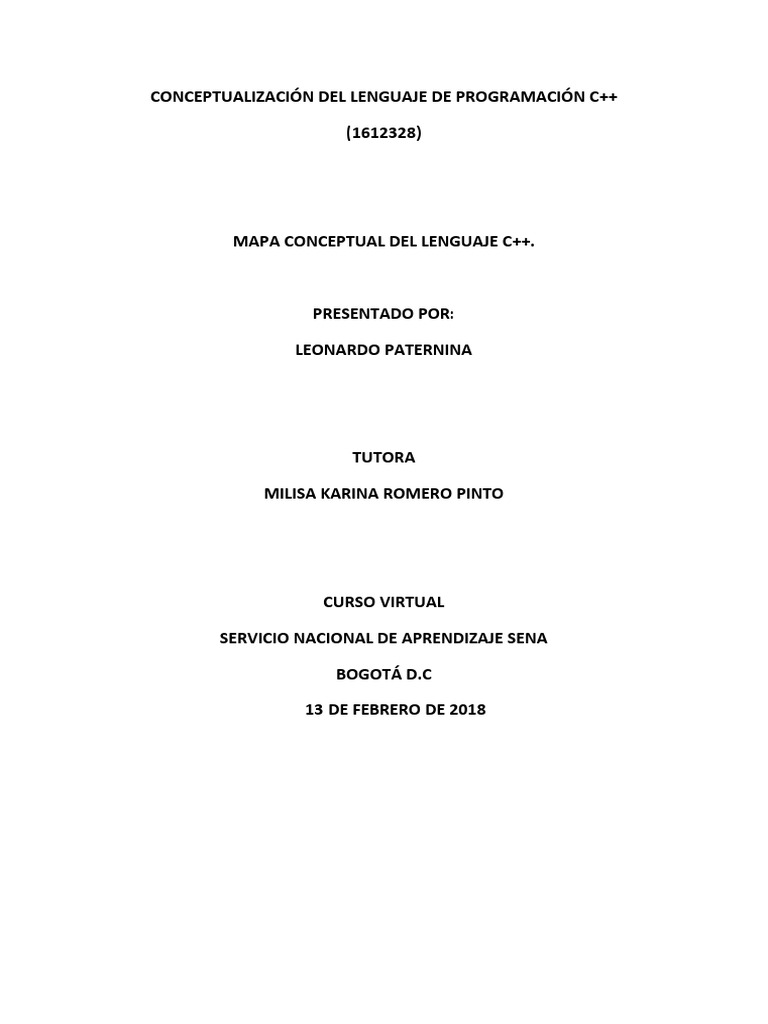 Mapa Conceptual Del Lenguaje C | PDF | Lenguaje de programación ...