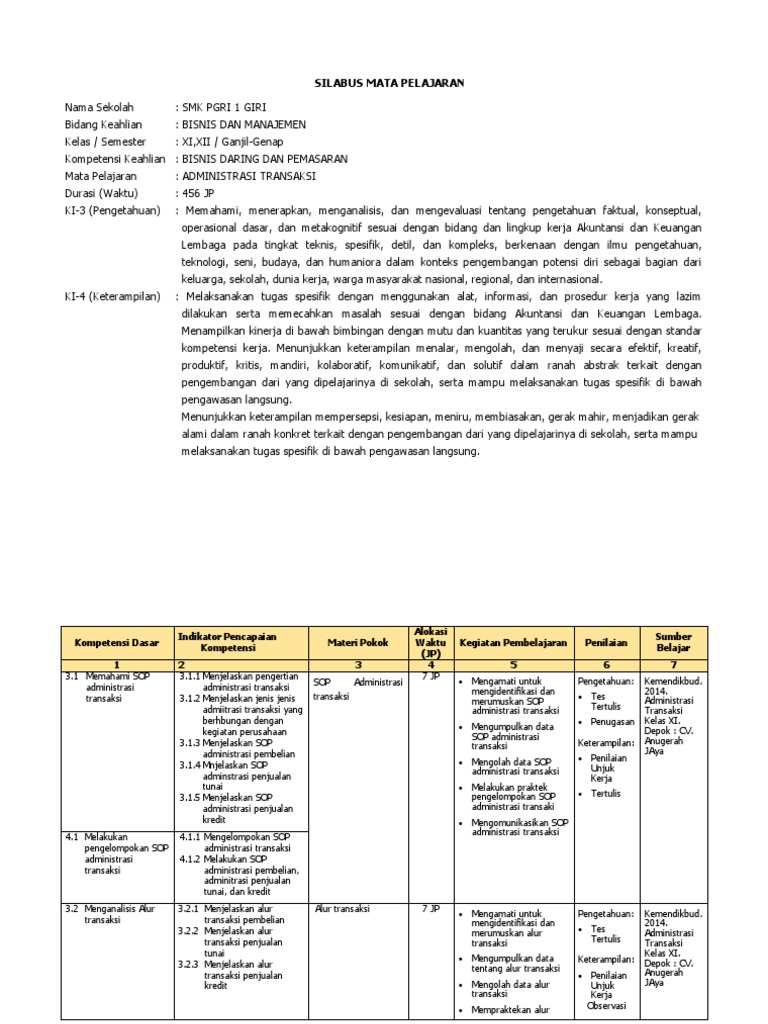 C3 Administrasi Transaksi | PDF