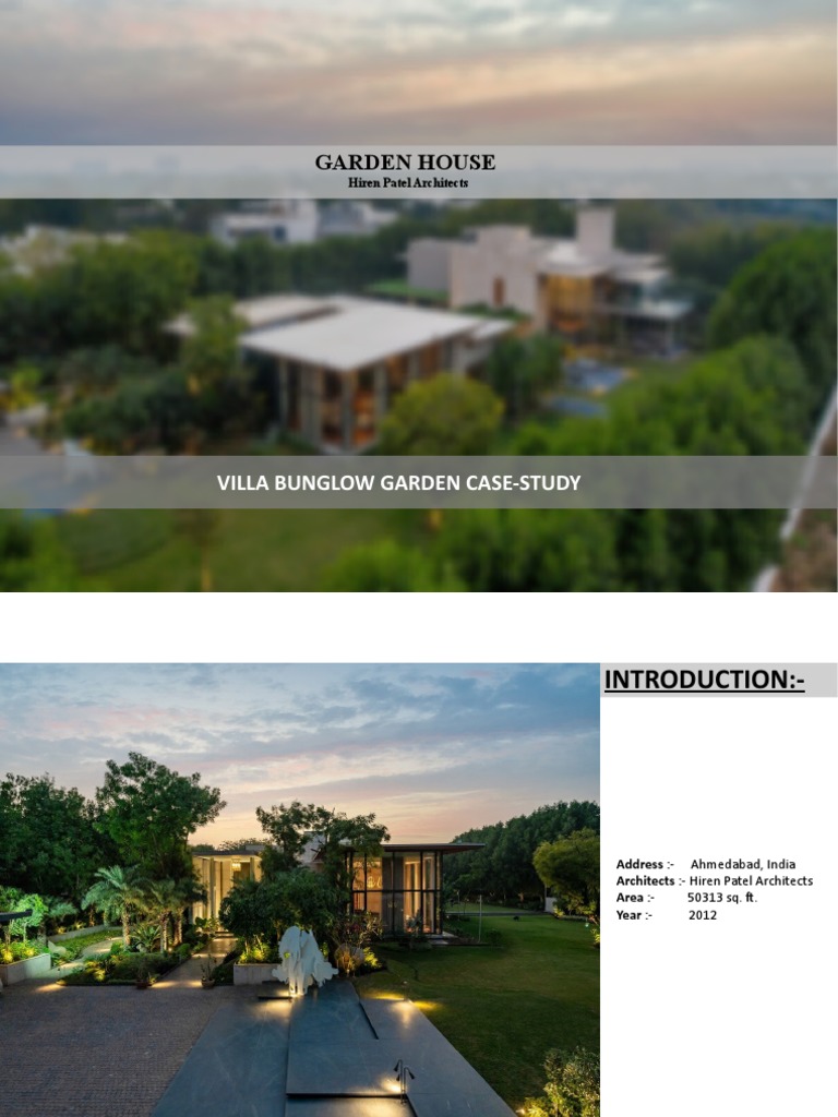Villa Bunglow Garden Case-Study | PDF | Gardens | Wall
