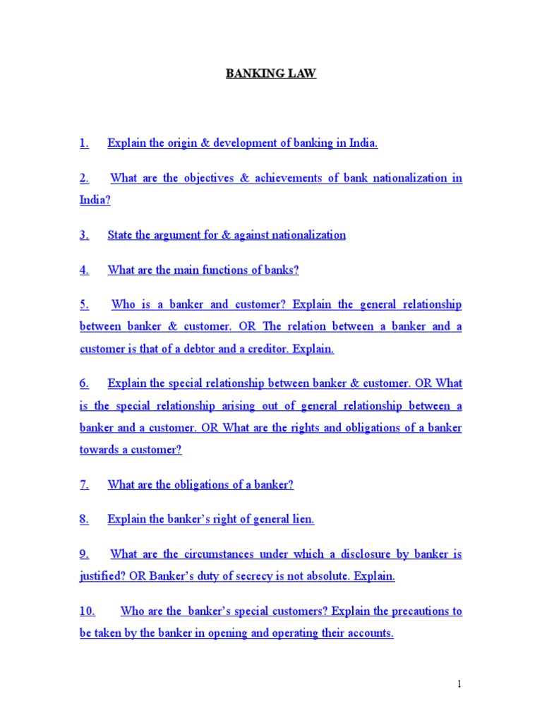 Banking Law Notes | PDF | Banks | Loans