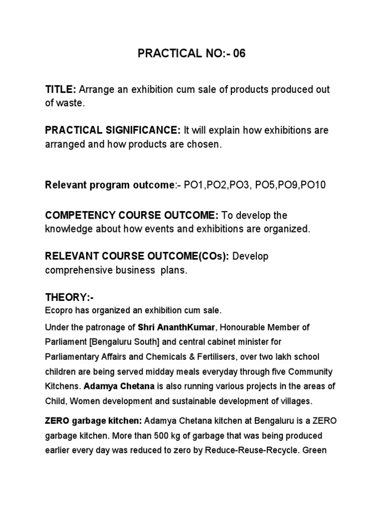 Practical No:-06: of Waste | PDF | Waste | Waste Management