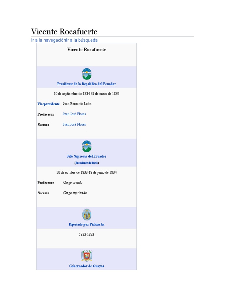 Vicente Rocafuerte: Político, escritor y segundo presidente de la ...