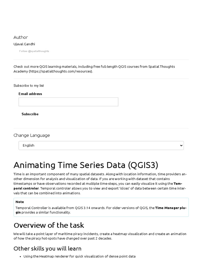 Animating Time Series Data (QGIS3) - QGIS Tutorials and Tips | PDF | Icon (Computing) | Software