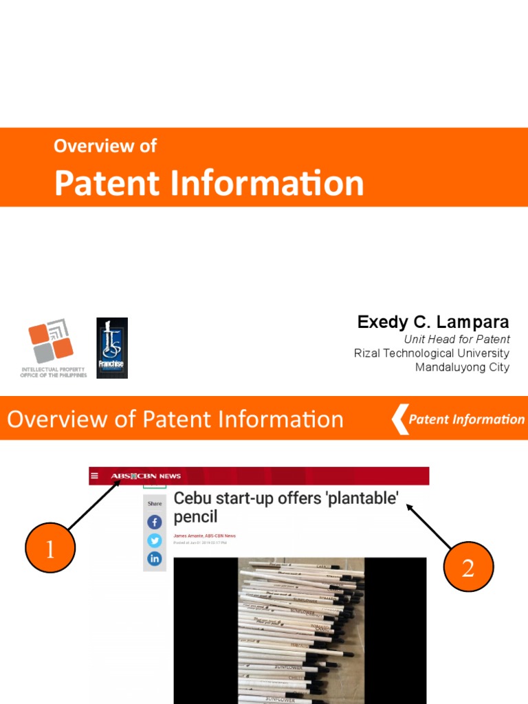 Patent Information | PDF | Patent | Prior Art
