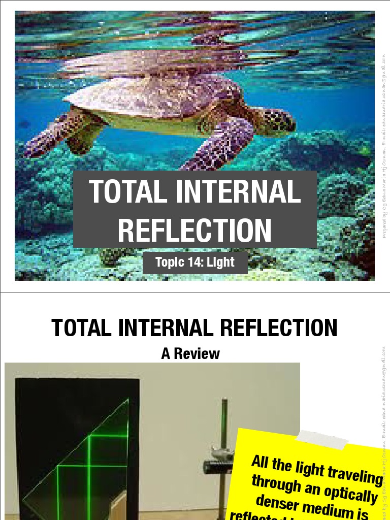 14 Total Internal Reflection | PDF | Reflection (Physics) | Optical Fiber