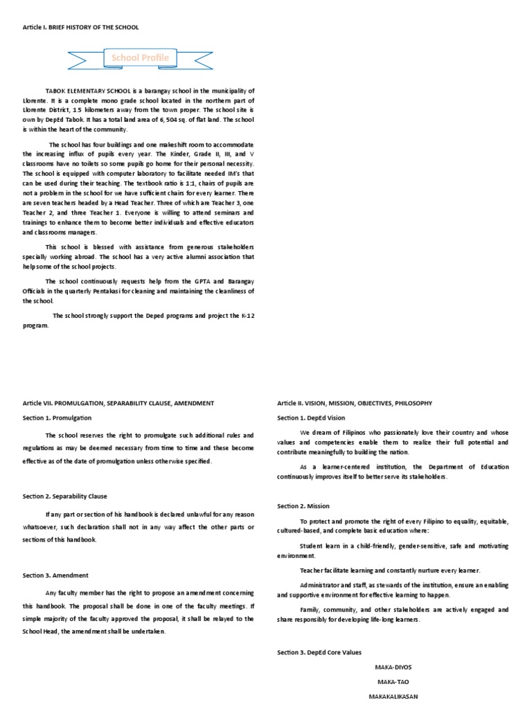 Pupils Handbook | Download Free PDF | Schools | Learning