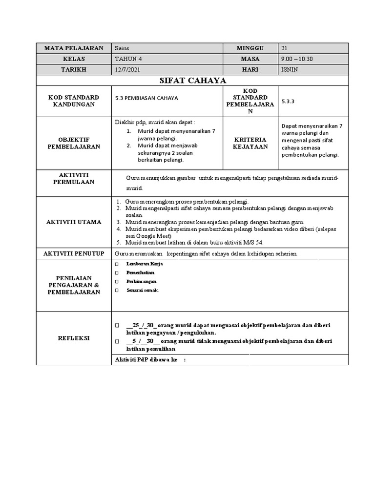 RPH Pencerapan | PDF